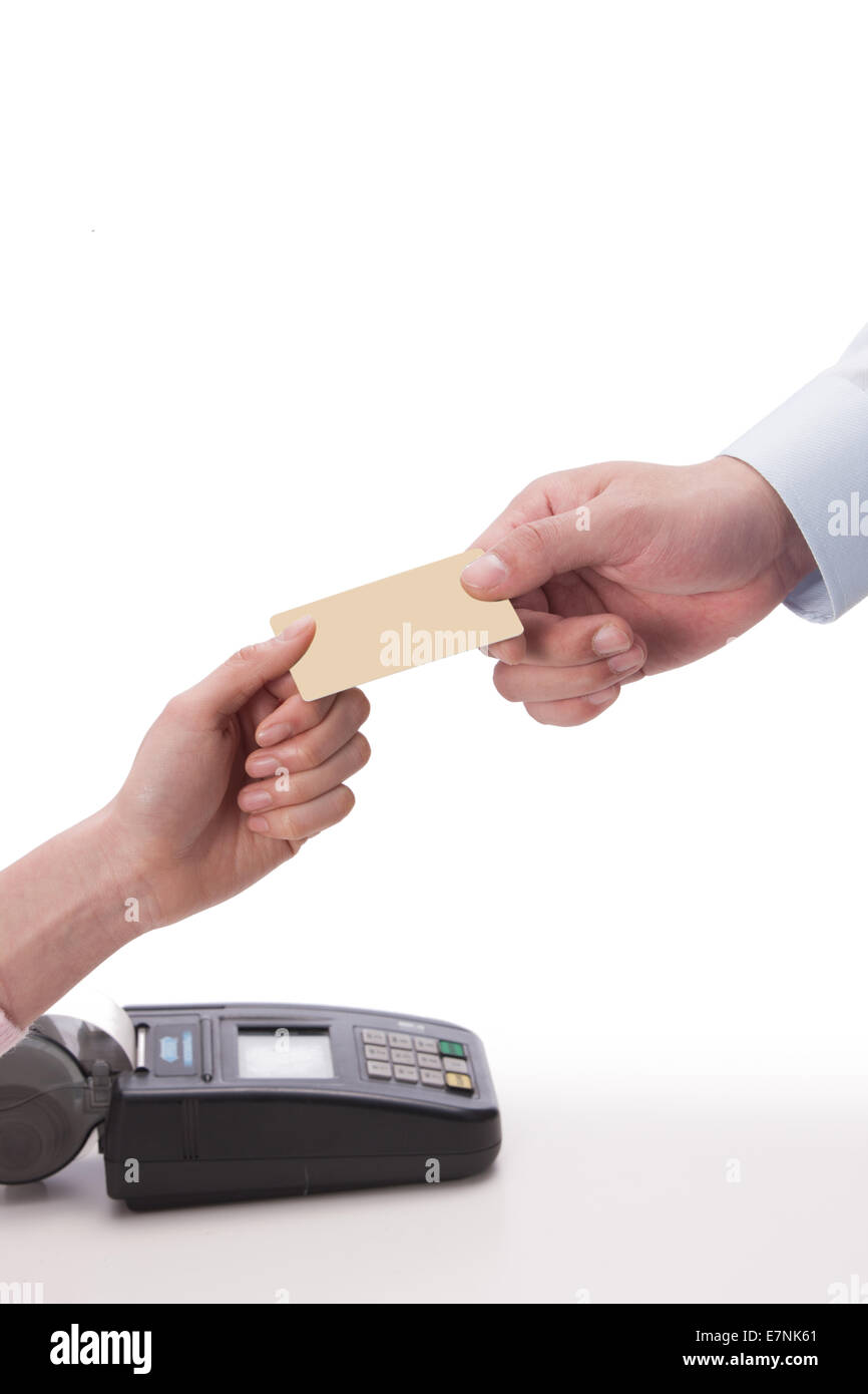 Credit card and POS machine Stock Photo - Alamy
