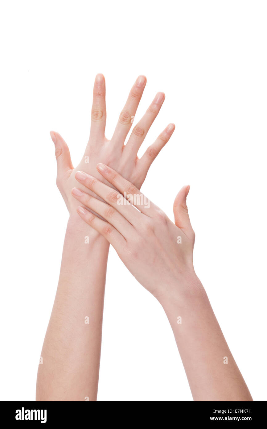 Close-up of hands Stock Photo - Alamy