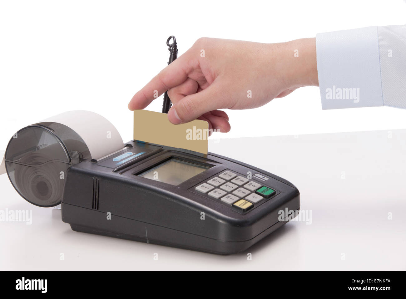Credit card and POS machine Stock Photo - Alamy