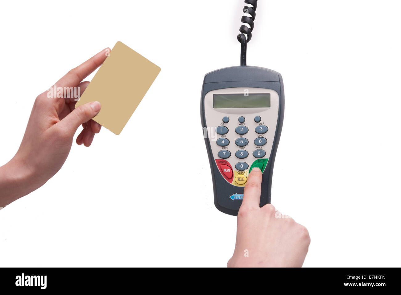 Credit cards and POS machine Stock Photo - Alamy
