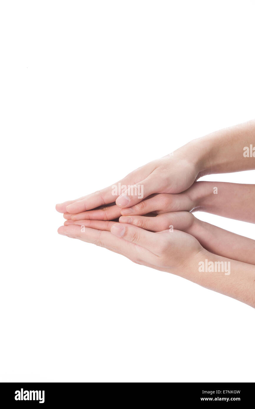 Two interlocked hands hi-res stock photography and images - Alamy