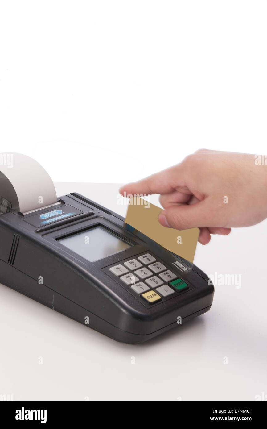 Credit card and POS machine Stock Photo - Alamy