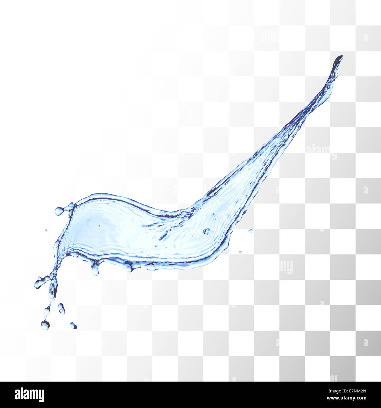 Blue water splash isolated on white Stock Photo - Alamy