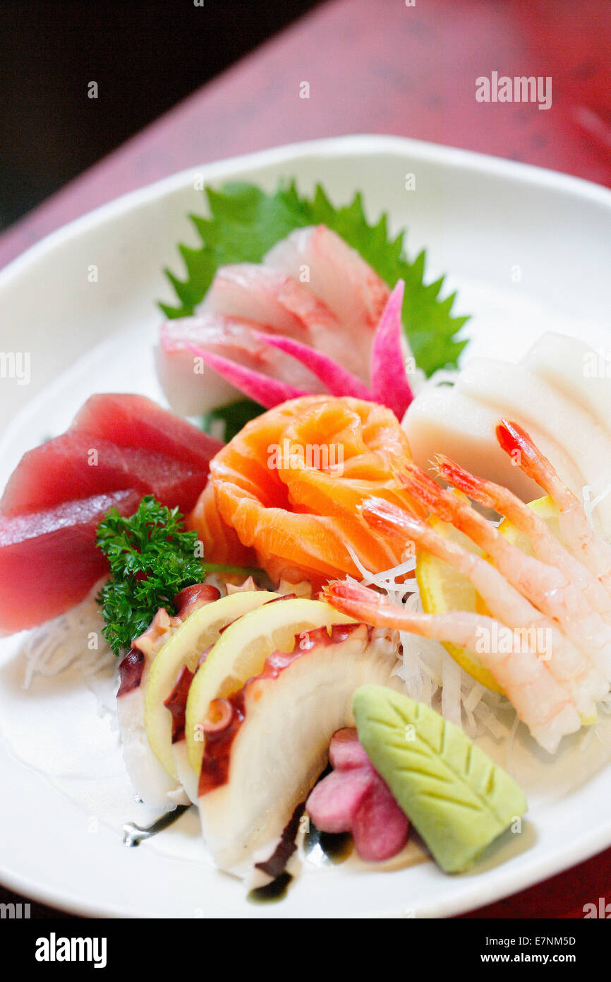 Close-up of sashimi Stock Photo - Alamy