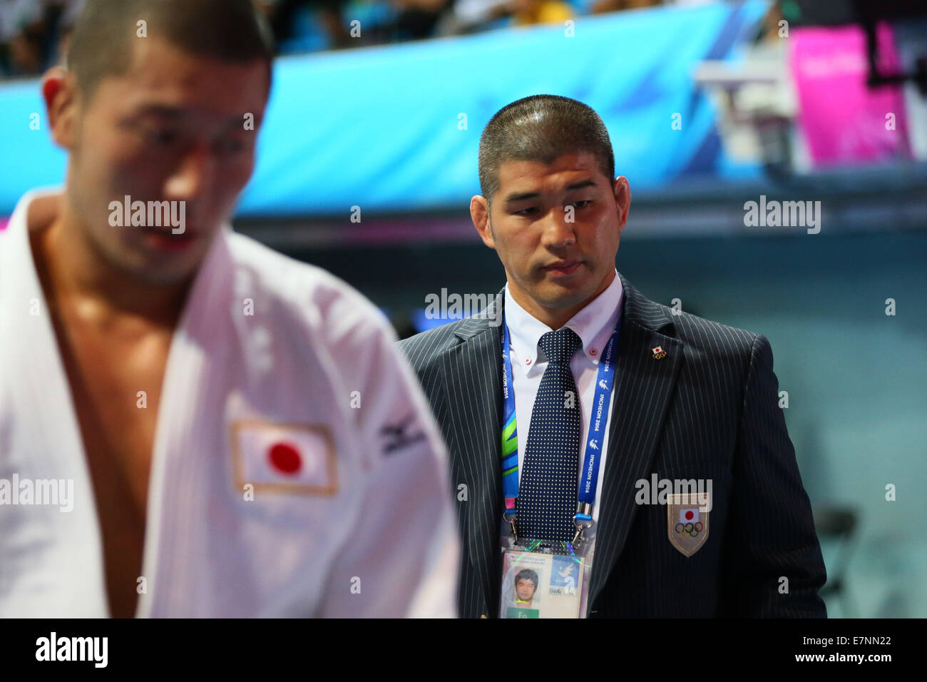 Incheon, South Korea. 22nd Sep, 2014. L-R) Yusuke Kumashiro, Kosei Inoue (JPN) Judo : Men's ...