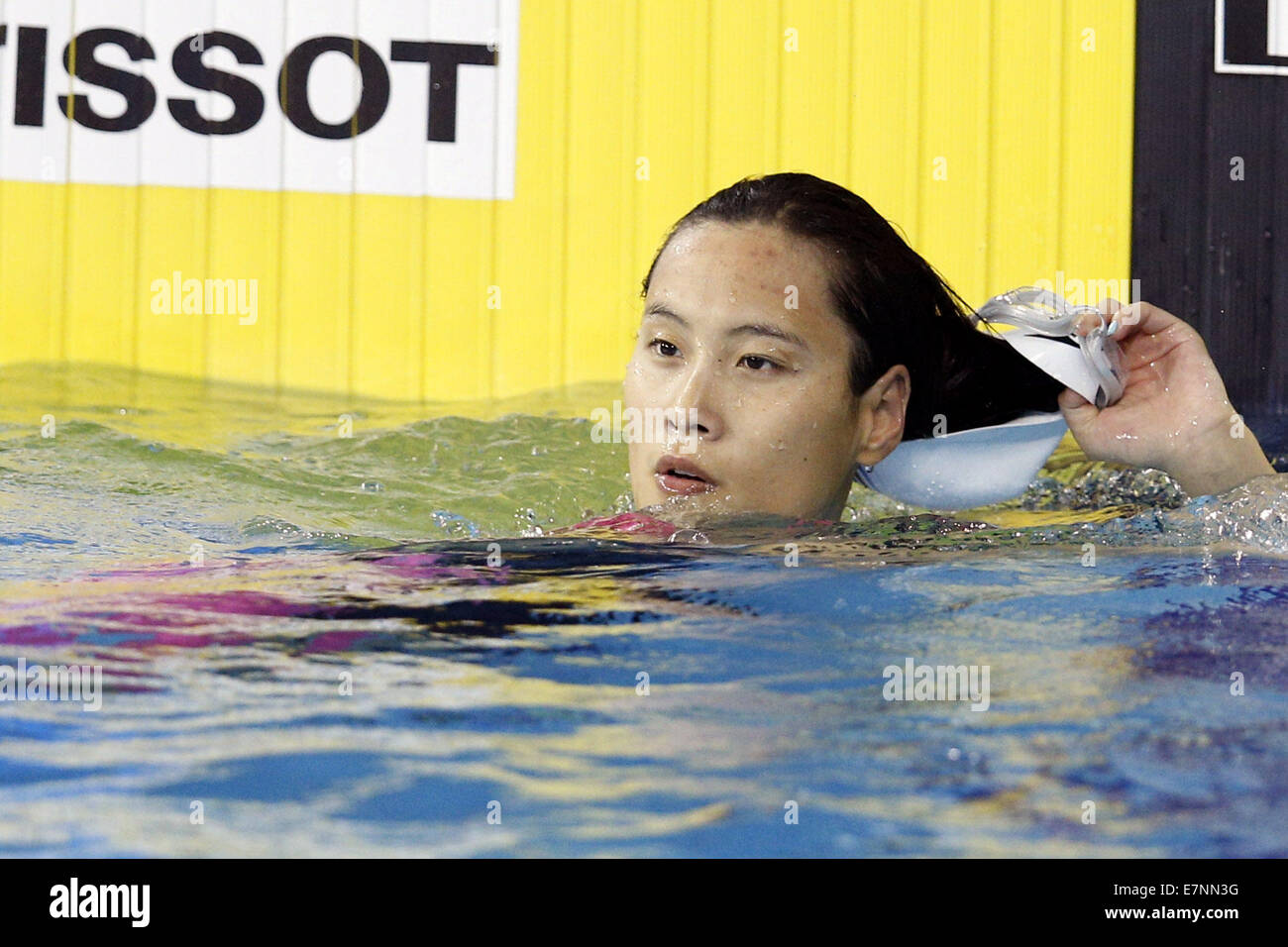Incheon, South Korea. 22nd Sep, 2014. Lu Ying of China reacts after the ...