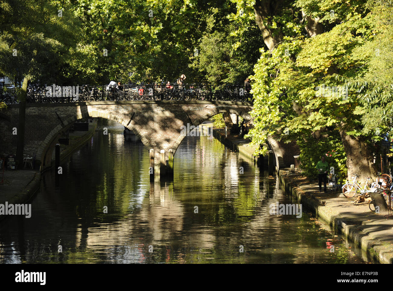 Netherlands. Utrecht. Canal. Old town. Autumn Stock Photo - Alamy