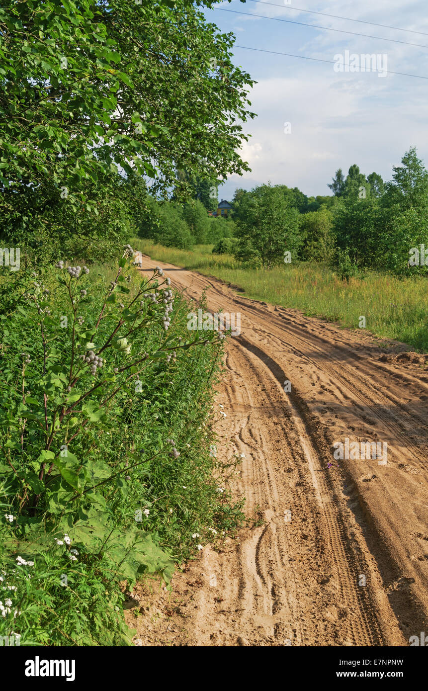 Village sand road Stock Photo - Alamy
