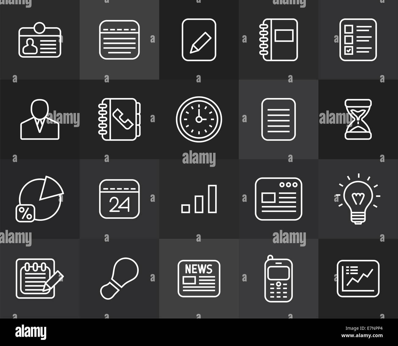 Outline icons thin flat design, modern line stroke style Stock Photo ...
