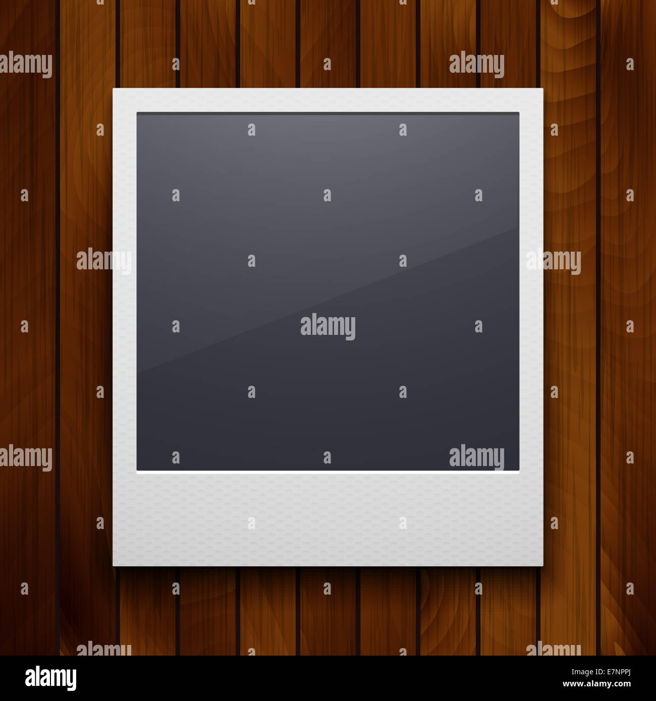 Retro photo frame isolated on red wood texture background Stock Photo ...