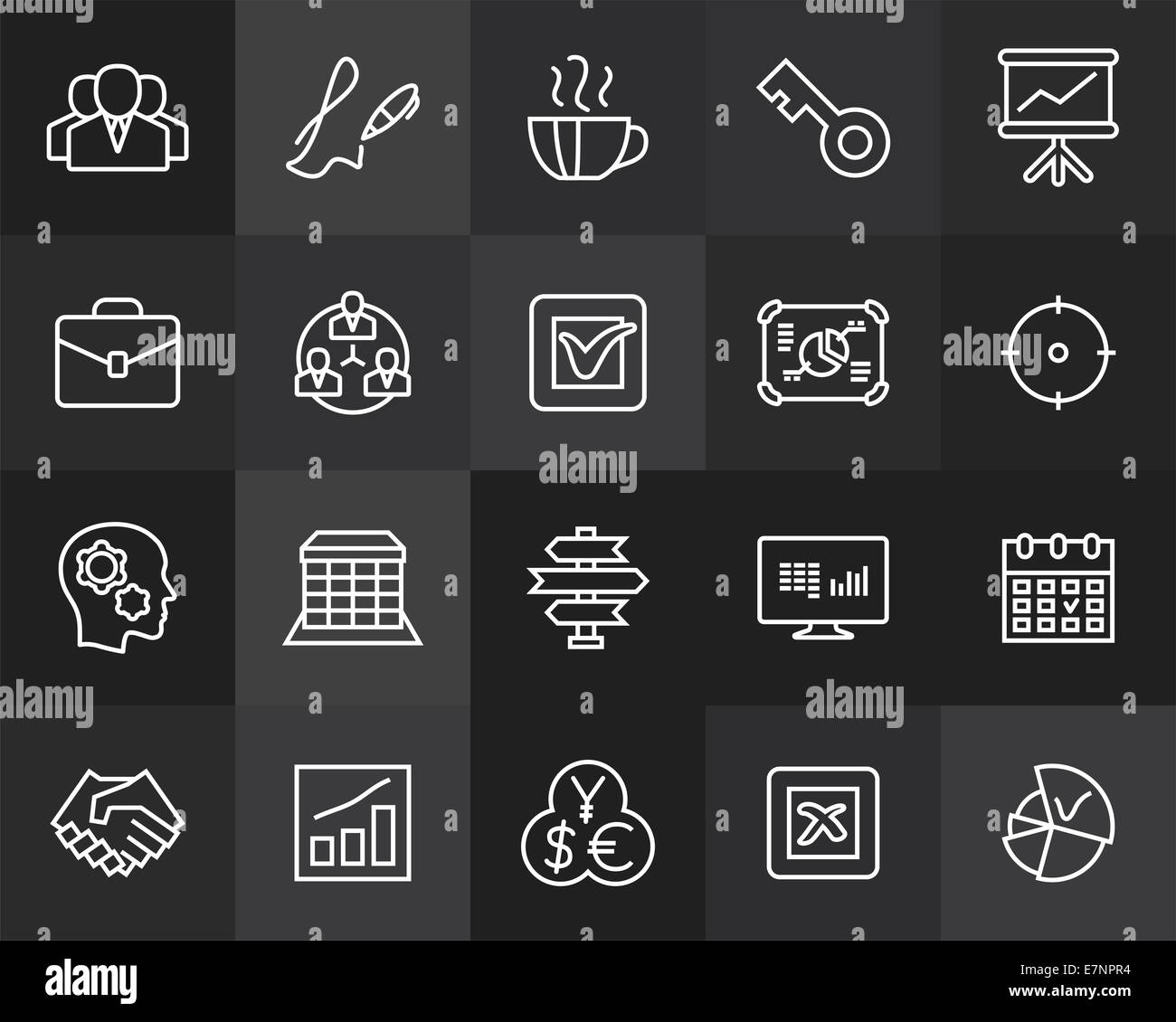 Outline icons thin flat design, modern line stroke style Stock Photo ...