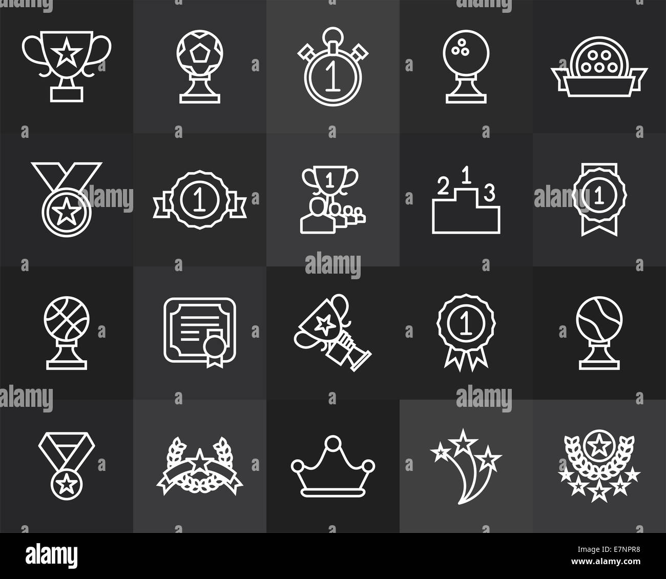 Outline icons thin flat design, modern line stroke style Stock Photo ...
