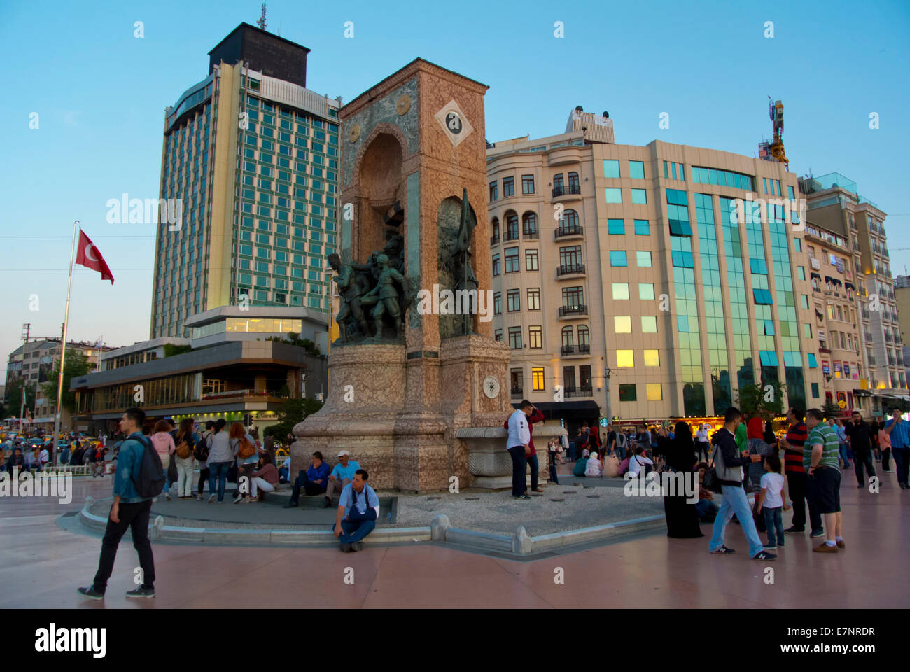 Taksim square, Beyoglu district, central Istanbul, Turkey, Europe Stock ...