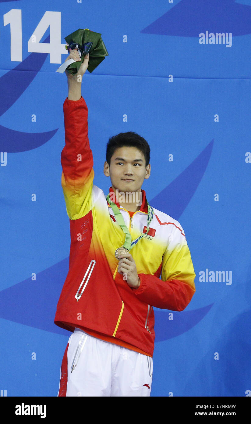 Incheon, South Korea. 22nd Sep, 2014. Xu Jiayu of China poses on the ...