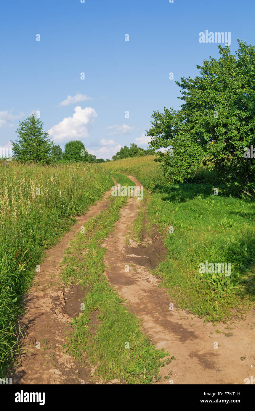 Sand road in village Stock Photo - Alamy