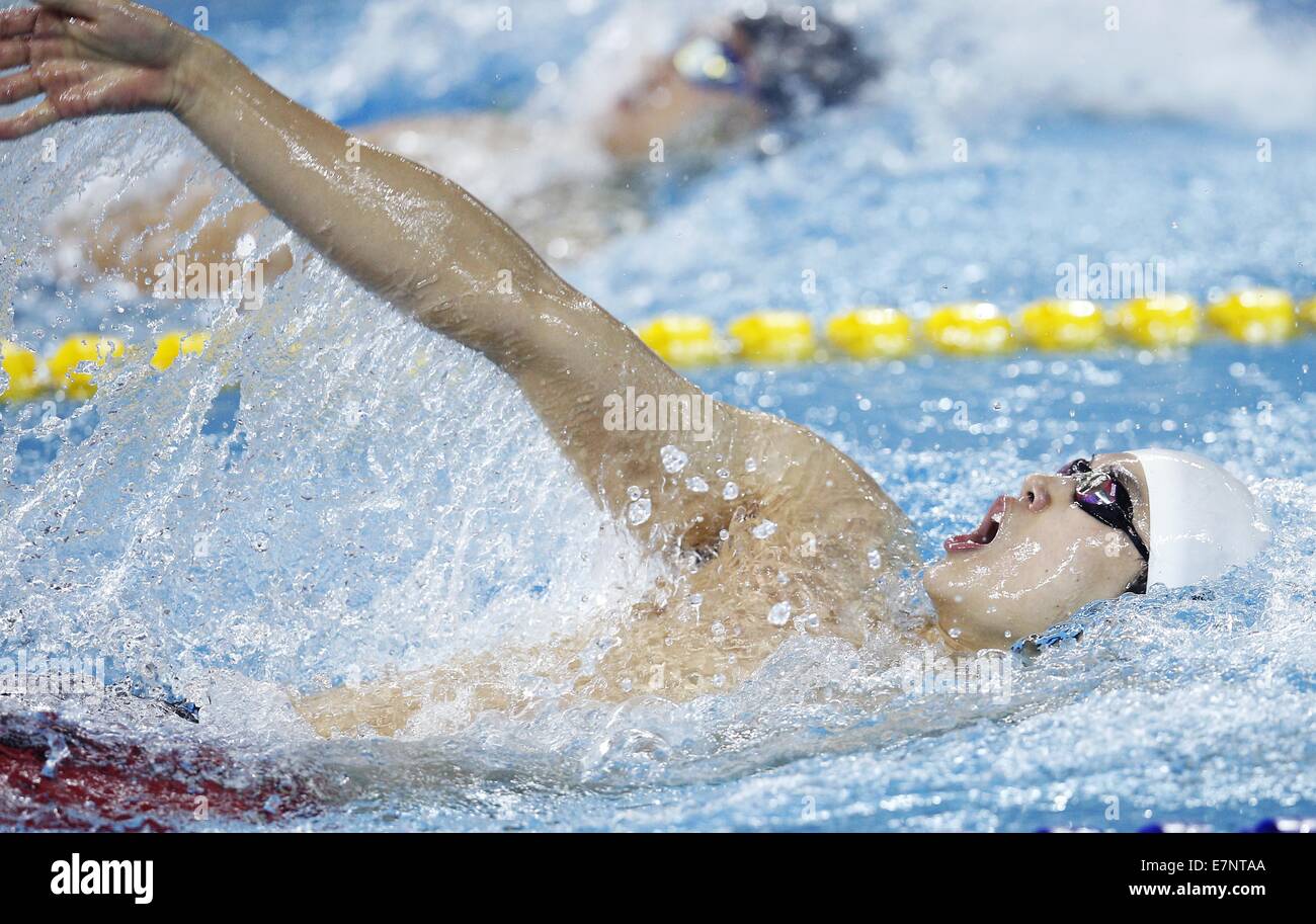 Incheon, South Korea. 22nd Sep, 2014. Wang Shun of China swims during ...
