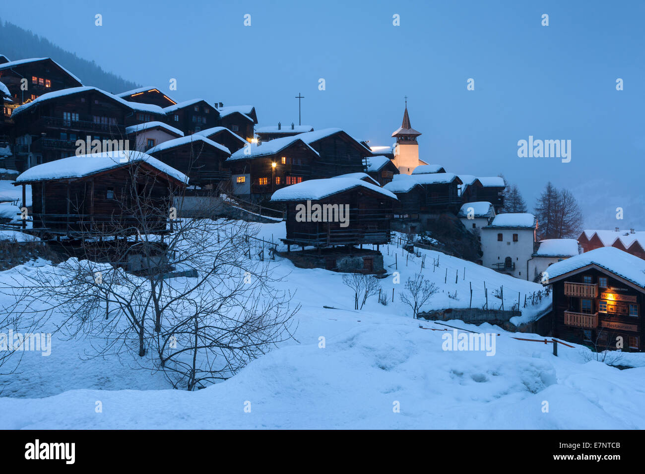 Grimentz, Switzerland, Europe, canton Valais, Val d'Anniviers, village ...