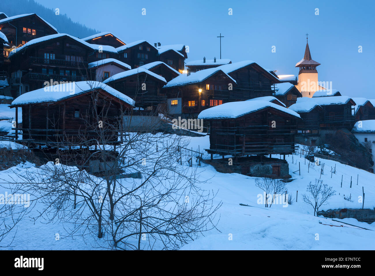 Grimentz, Switzerland, Europe, canton Valais, Val d'Anniviers, village ...