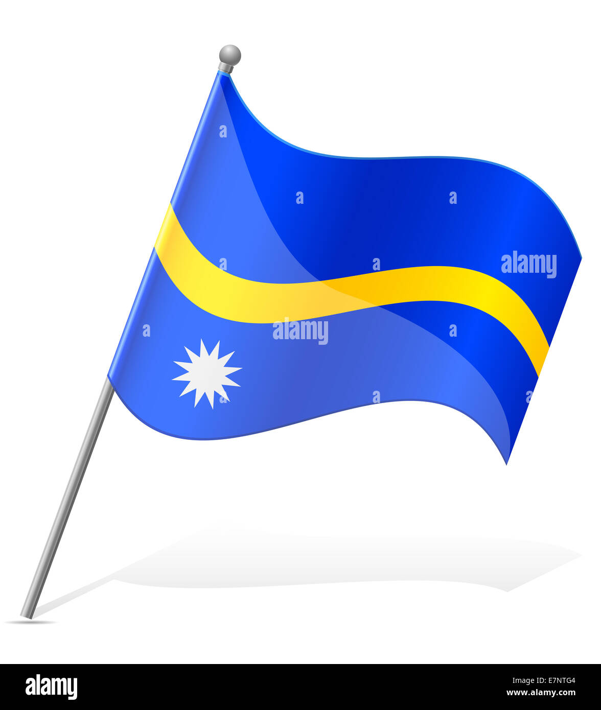 flag of Nauru illustration isolated on white background Stock Photo - Alamy
