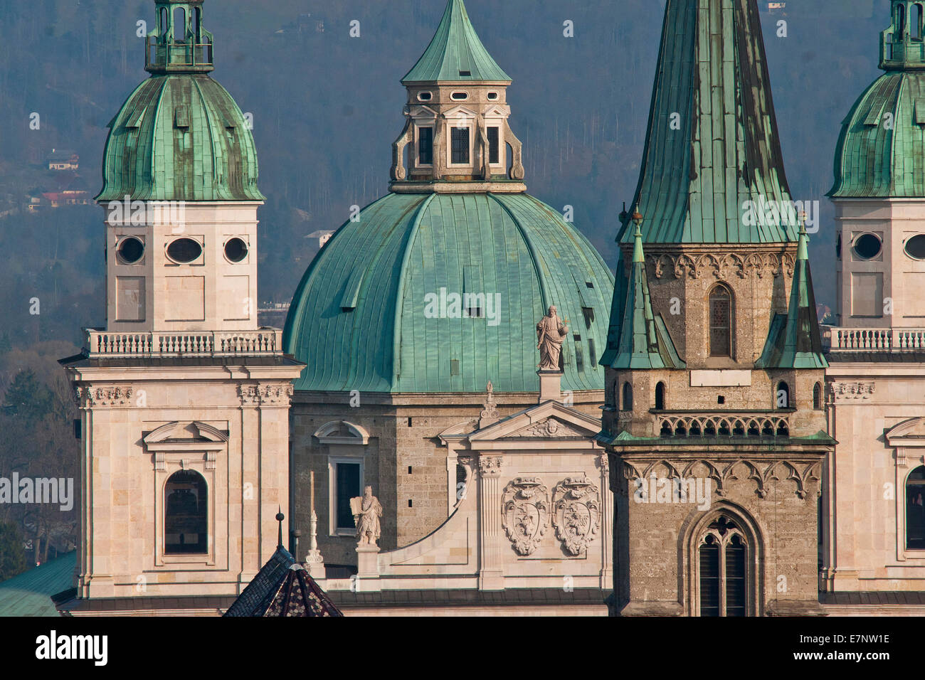 Austria, Austria, Salzburg, town, city, Old Town, cathedral, dome ...