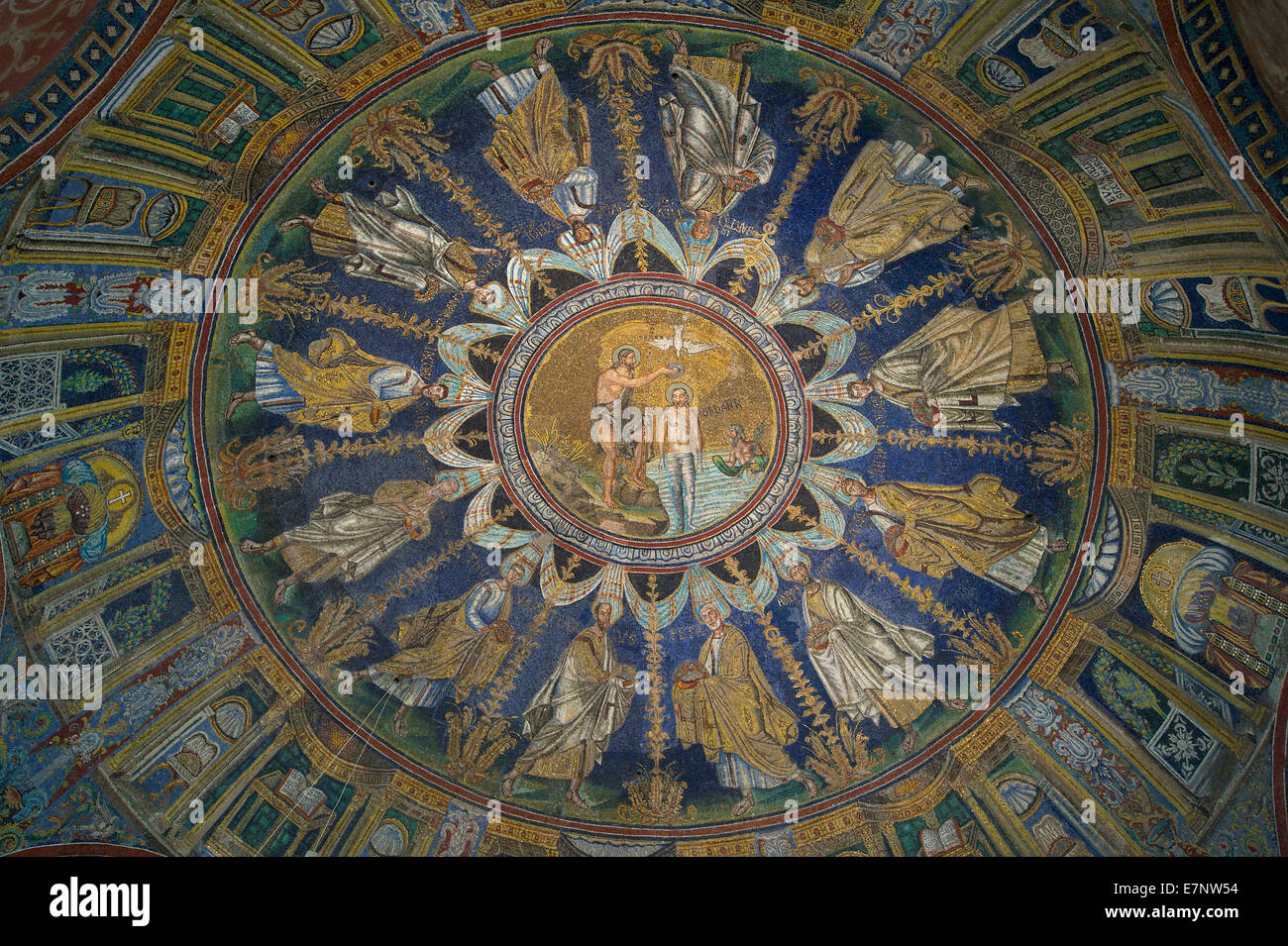 Italy, Europe, Emilia-Romagna, Ravenna, Battistero degli Ortodossi ...