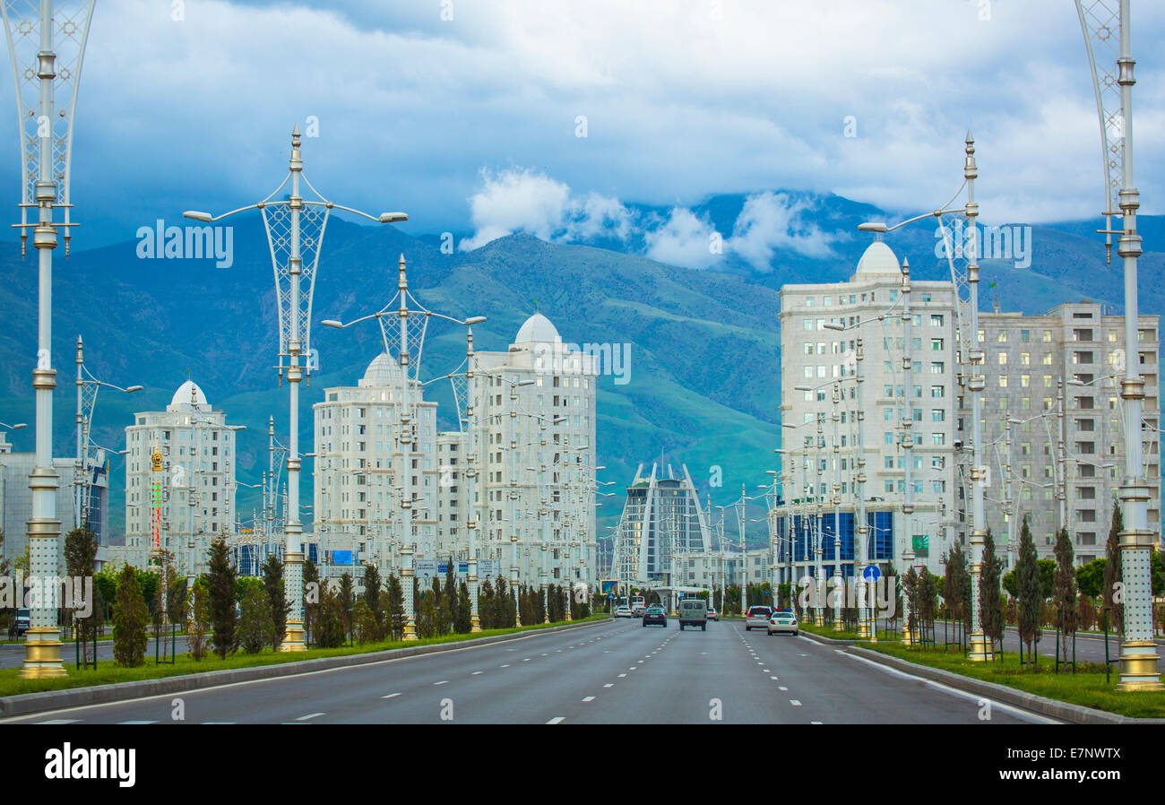 Ashgabat, Turkmenistan, Central Asia, Asia, apartments, architecture ...