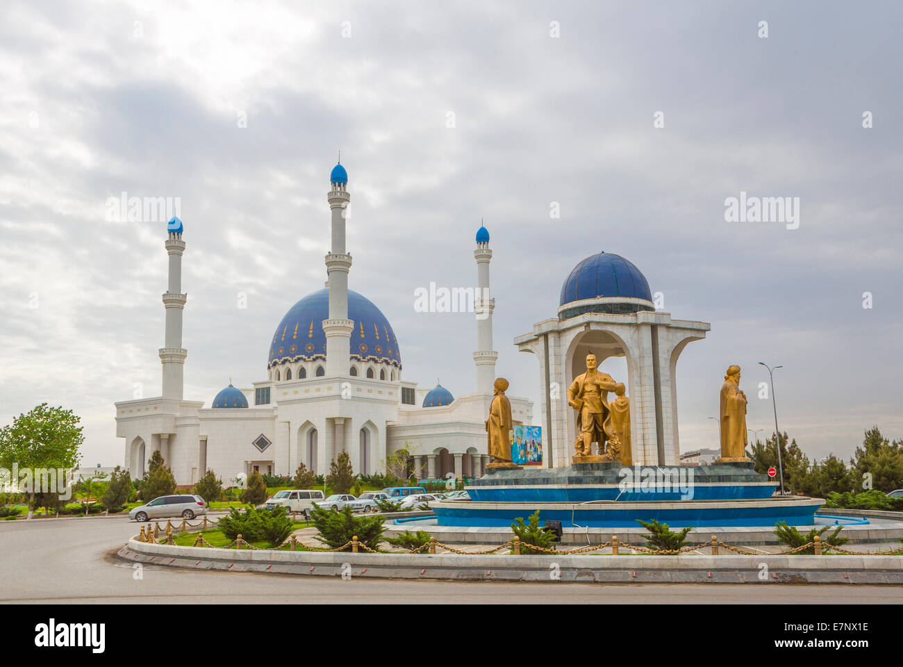 Building, Mary, Turkmenistan, Central Asia, Asia, architecture, blue ...