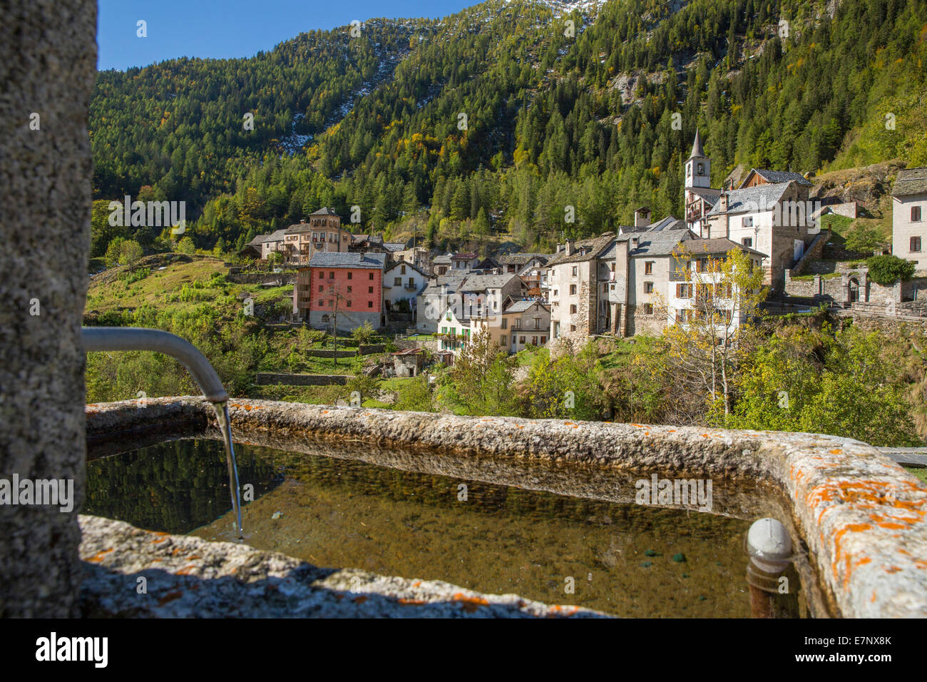 Maggia valley, Fusio, Maggia valley, Maggia, village, building ...