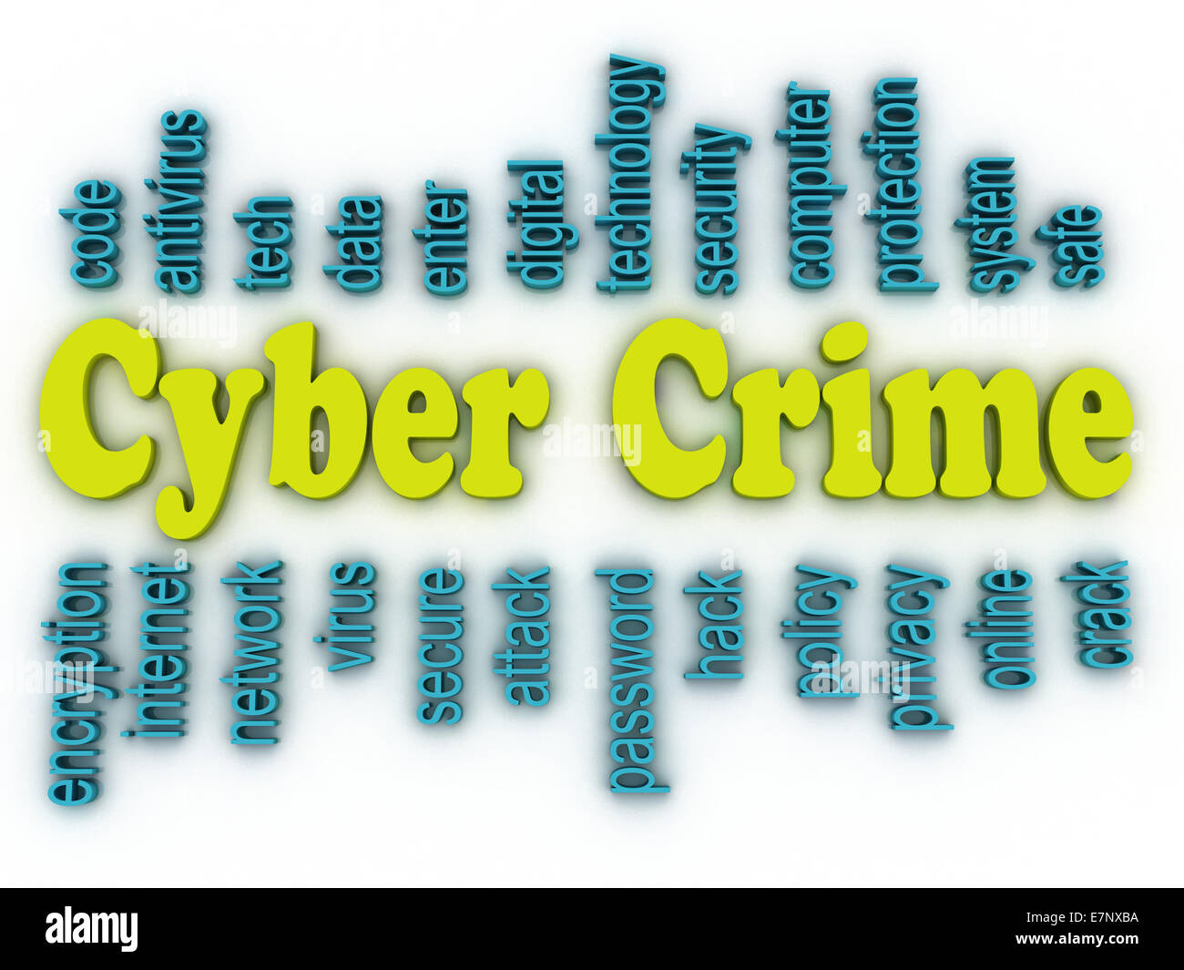 3d image Cyber Crime concept word cloud background Stock Photo - Alamy