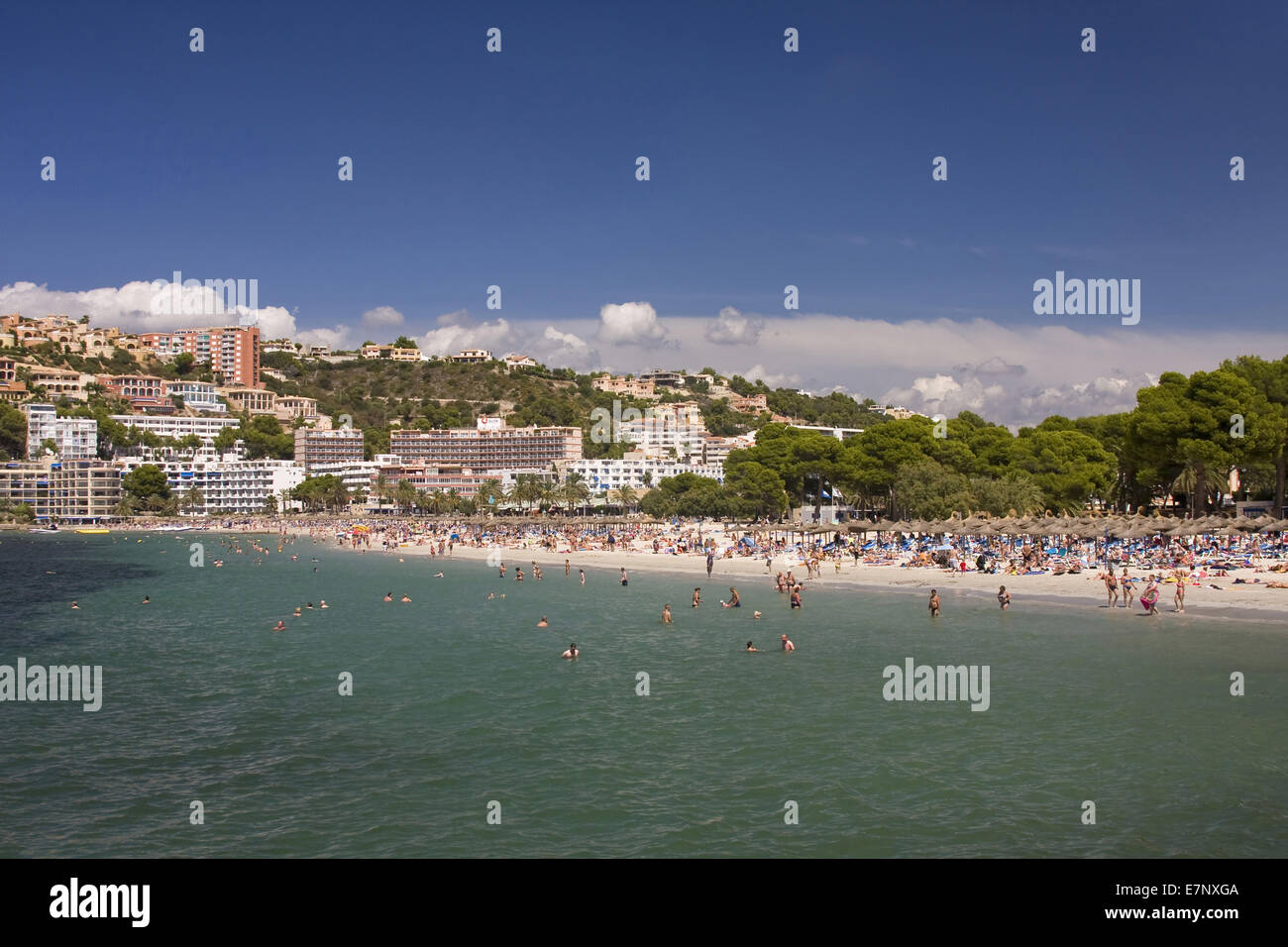 Bathers, bath, bathing, vacation, holidays, hotel, coast, Majorcan, sea ...