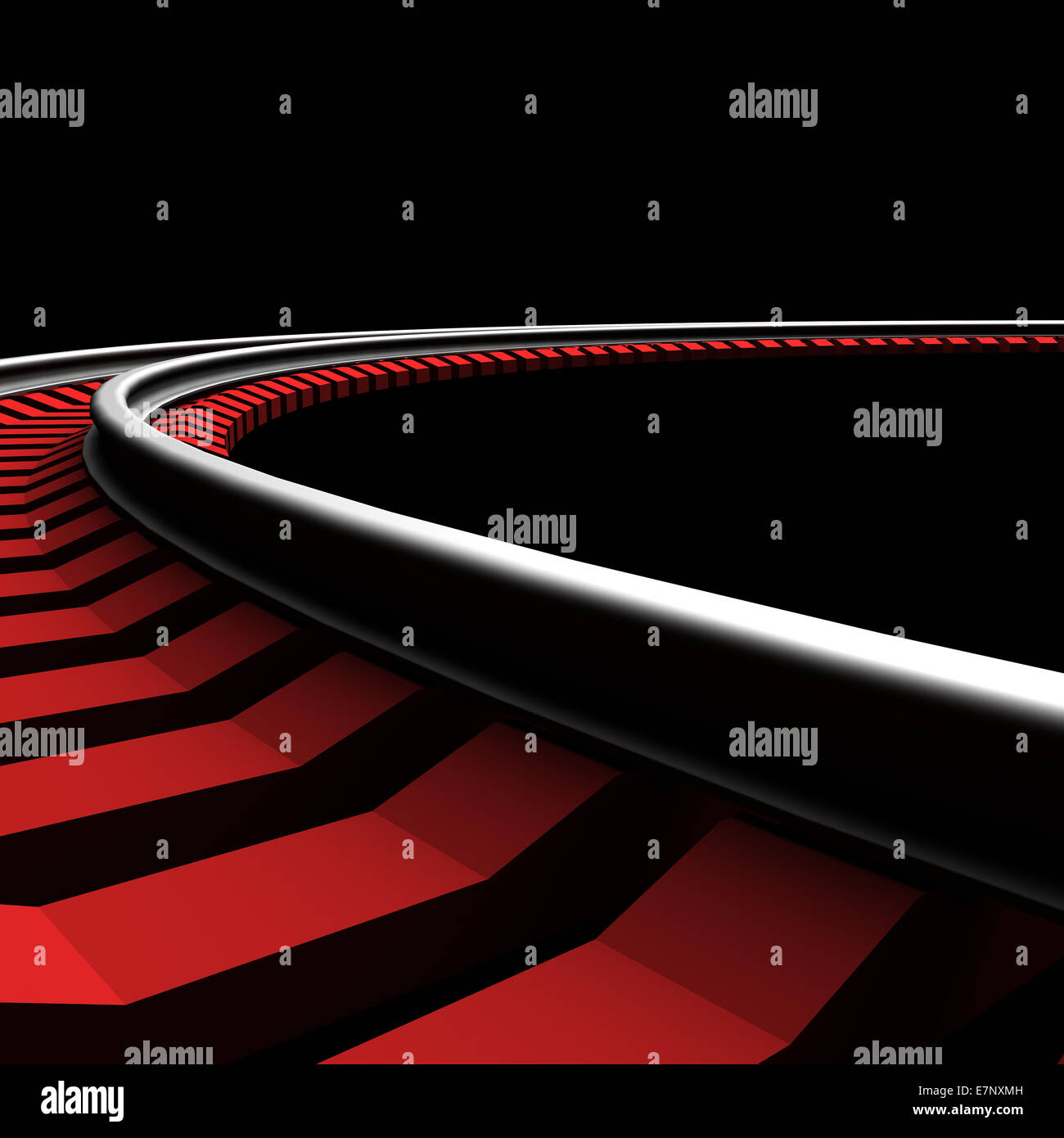 Curved railroad track illustration hi-res stock photography and images ...