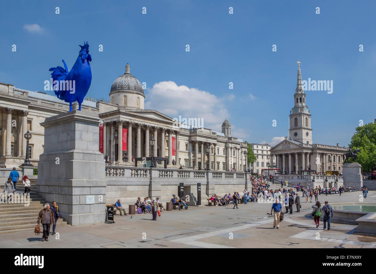 City, London, England, Square, St. Martin, Trafalgar, UK, architecture ...