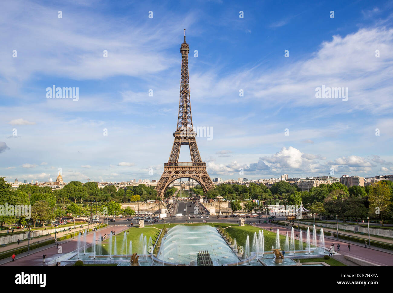 City, Eiffel Tower, France, Paris, architecture, famous, fountains ...