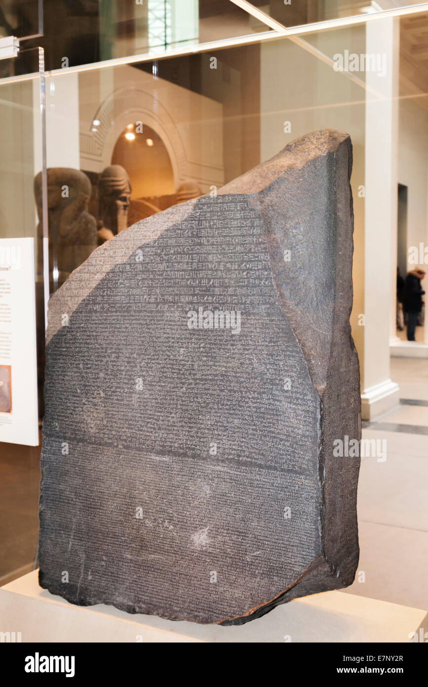 England Europe London British Museum Rosetta Stone Stock Photo Alamy
