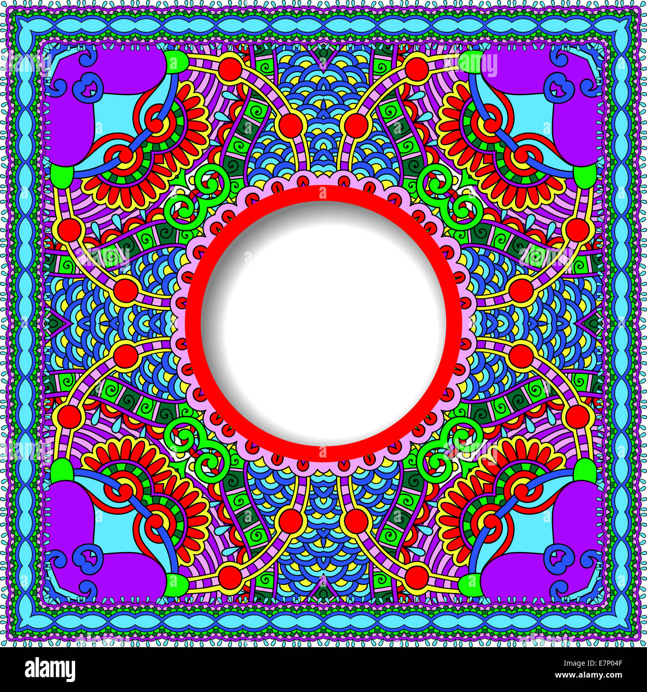 decorative pattern of ukrainian ethnic carpet design Stock Photo - Alamy