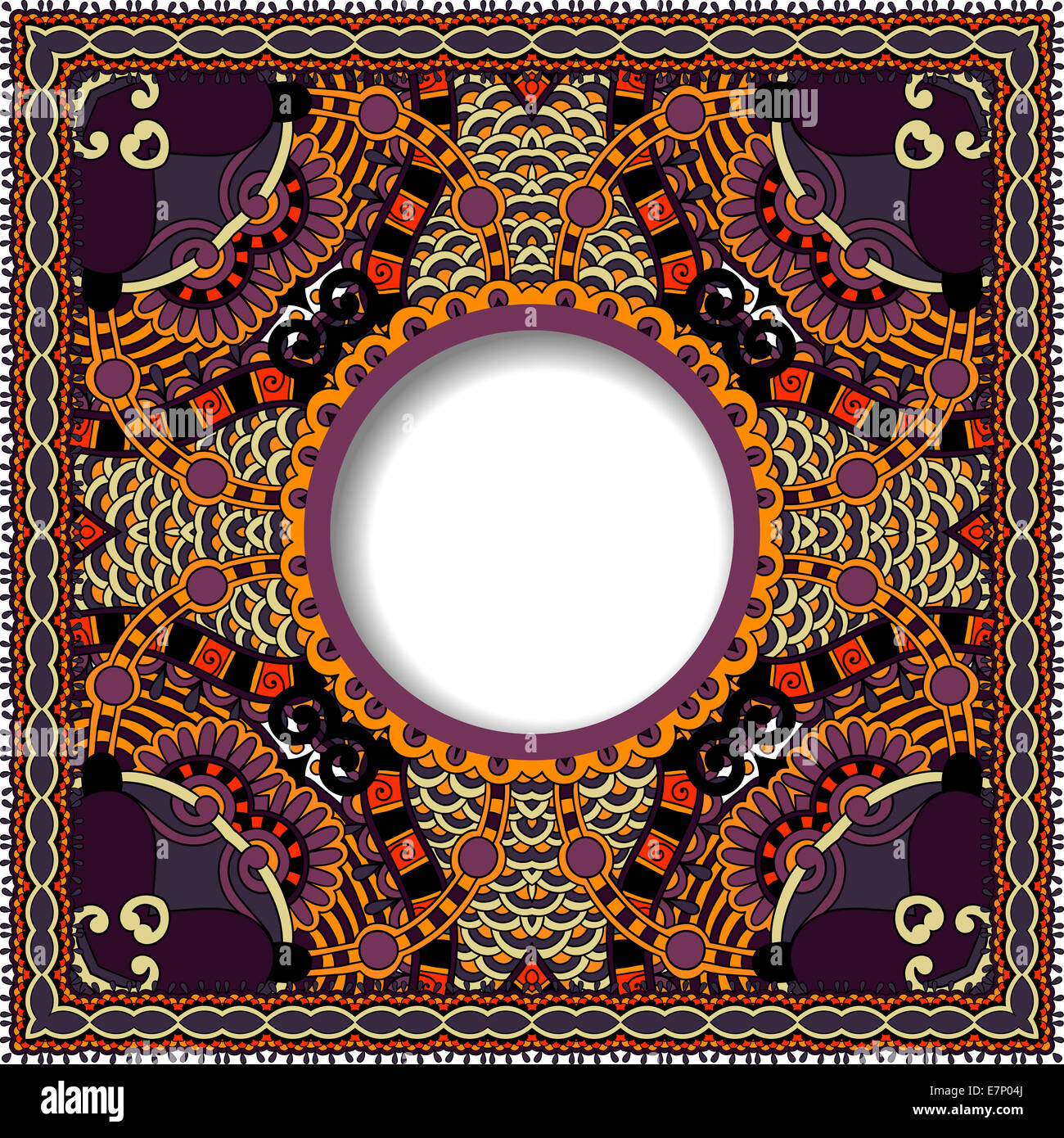 decorative pattern of ukrainian ethnic carpet design Stock Photo - Alamy
