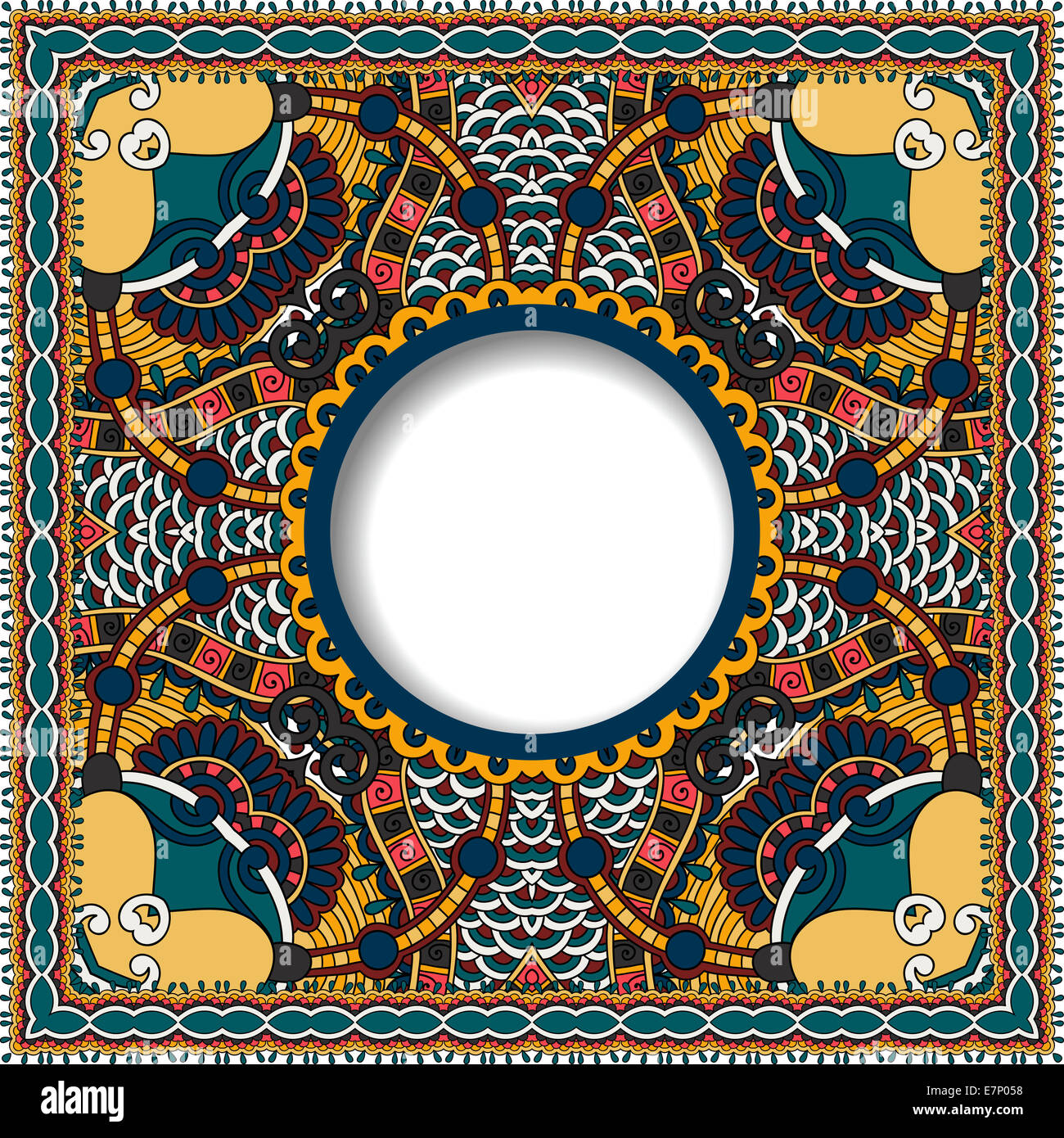 decorative pattern of ukrainian ethnic carpet design Stock Photo - Alamy