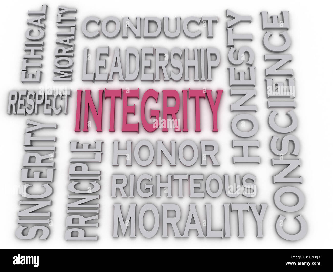 3d imagen Integrity concept word cloud background Stock Photo - Alamy