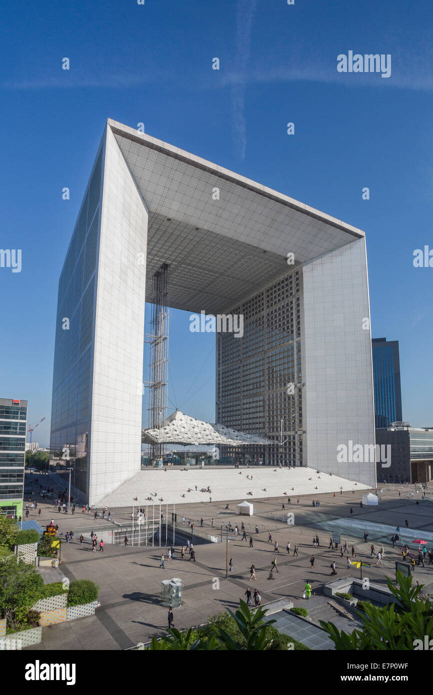 Defense, France, Europe, Grand Arch, Paris, arch, architecture, big ...
