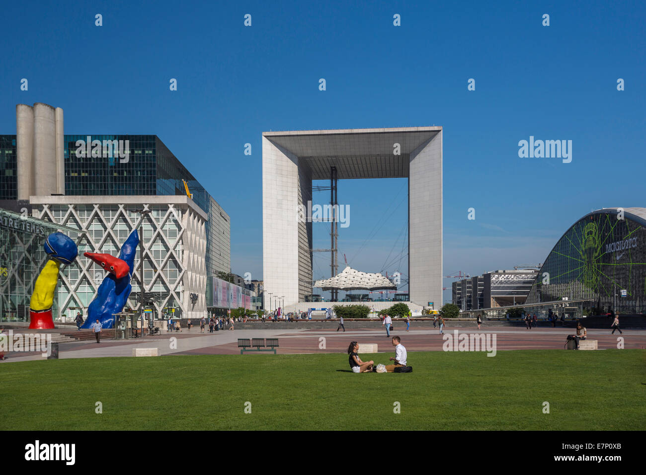 Defense, France, Europe, Grand Arch, Paris, arch, architecture, big ...