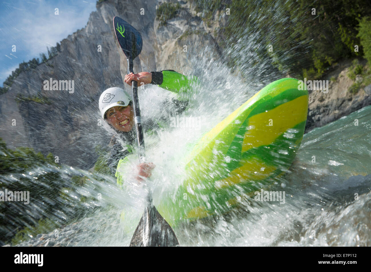 Rhine gulch, water sport, Versam, GR, river, flow, body of water, water ...
