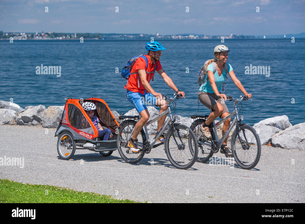 Rhine Valley, biker, park, Rorschach, heart route, bicycle, bicycles ...