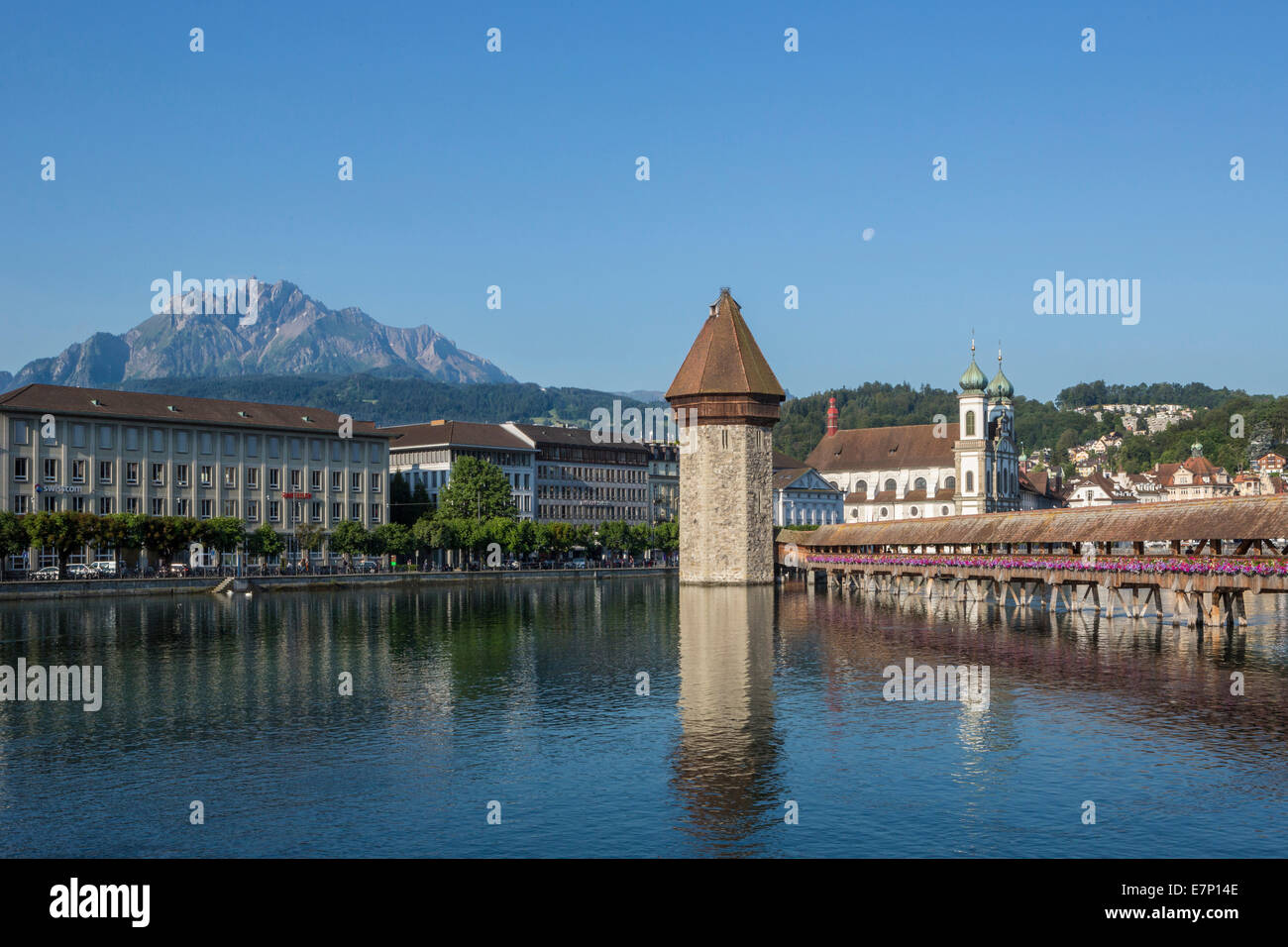 world heritage, Lucerne, Switzerland, Europe, architecture, bridge ...
