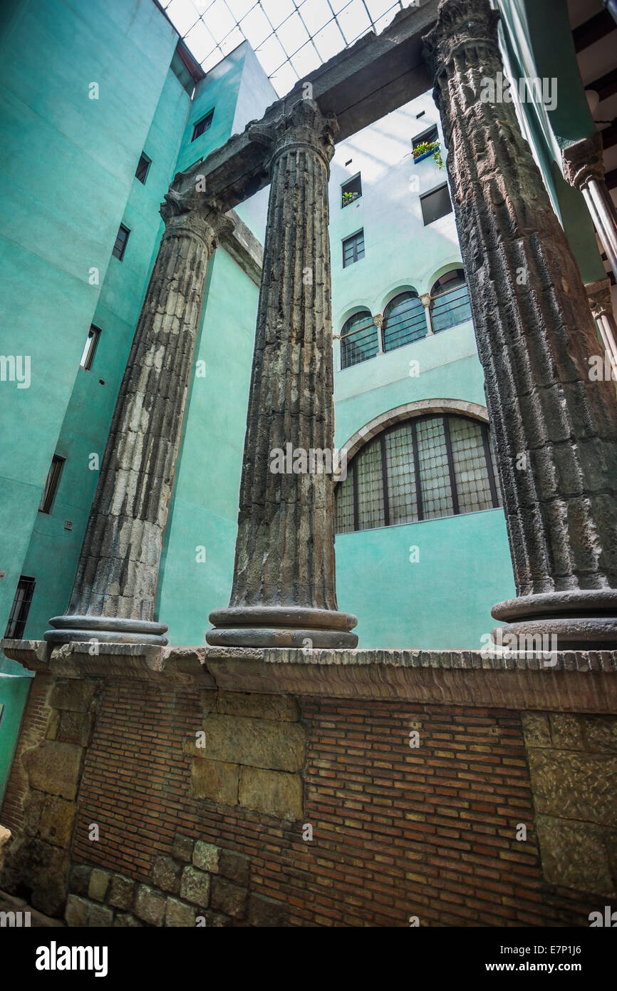 Jupiter, architecture, Barcelona, Catalonia, columns, history, roman ...