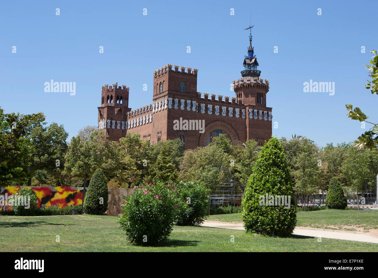 1888, Ciutadella, Tres Dragons, architecture, Barcelona, castle ...