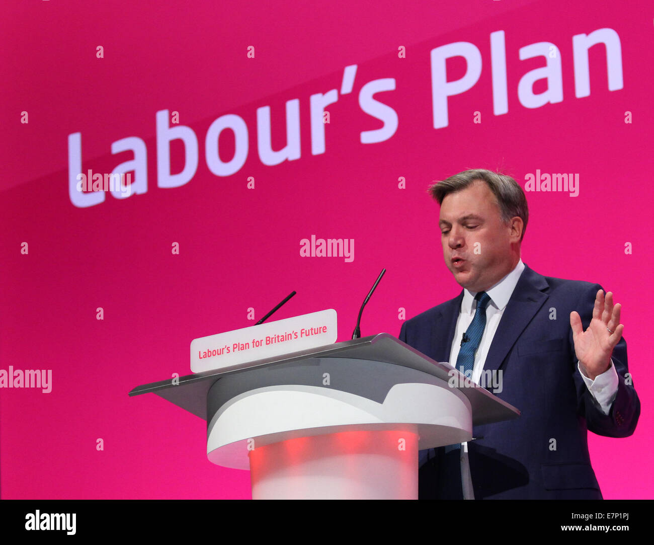 ED BALLS MP SHADOW CHANCELLOR OF THE EXCHE 22 September 2014 MANCHESTER ...