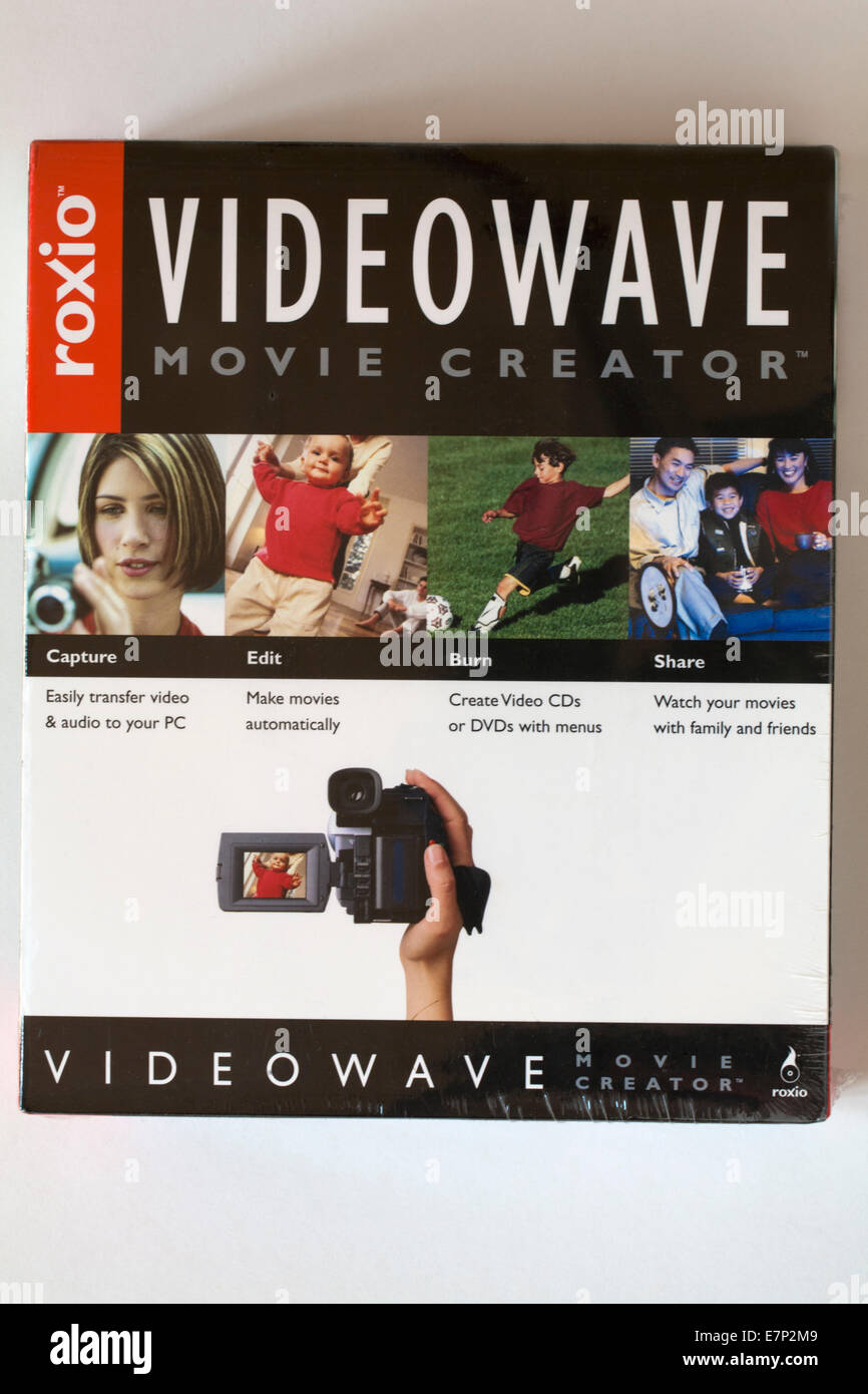 roxio videowave movie creator software isolated on white background ...