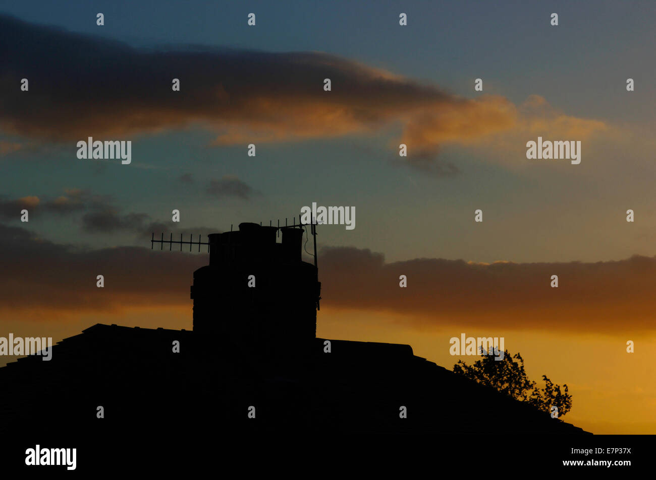 Sky House Rooftop Stock Photo - Alamy