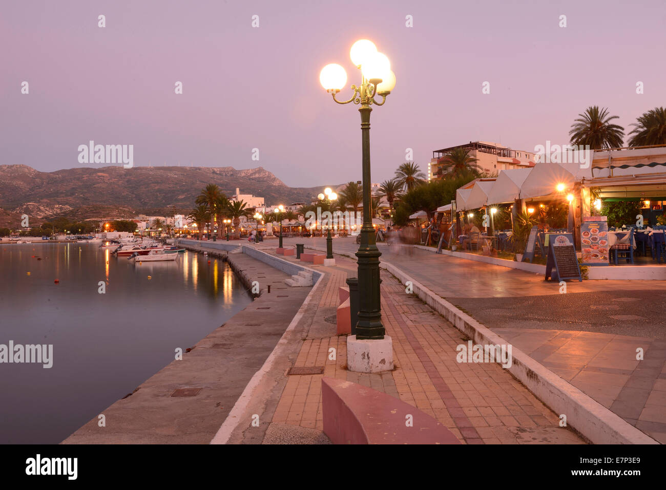 Europe, Greece, Greek, Crete, Mediterranean, island, Sitia, night ...