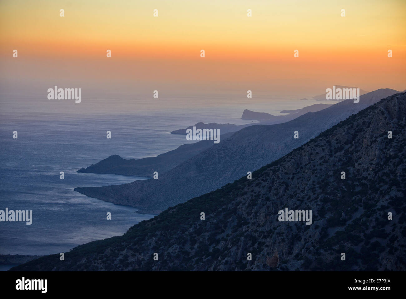 Europe, Greece, Greek, Crete, Mediterranean, island, Coast, sea, sunset ...